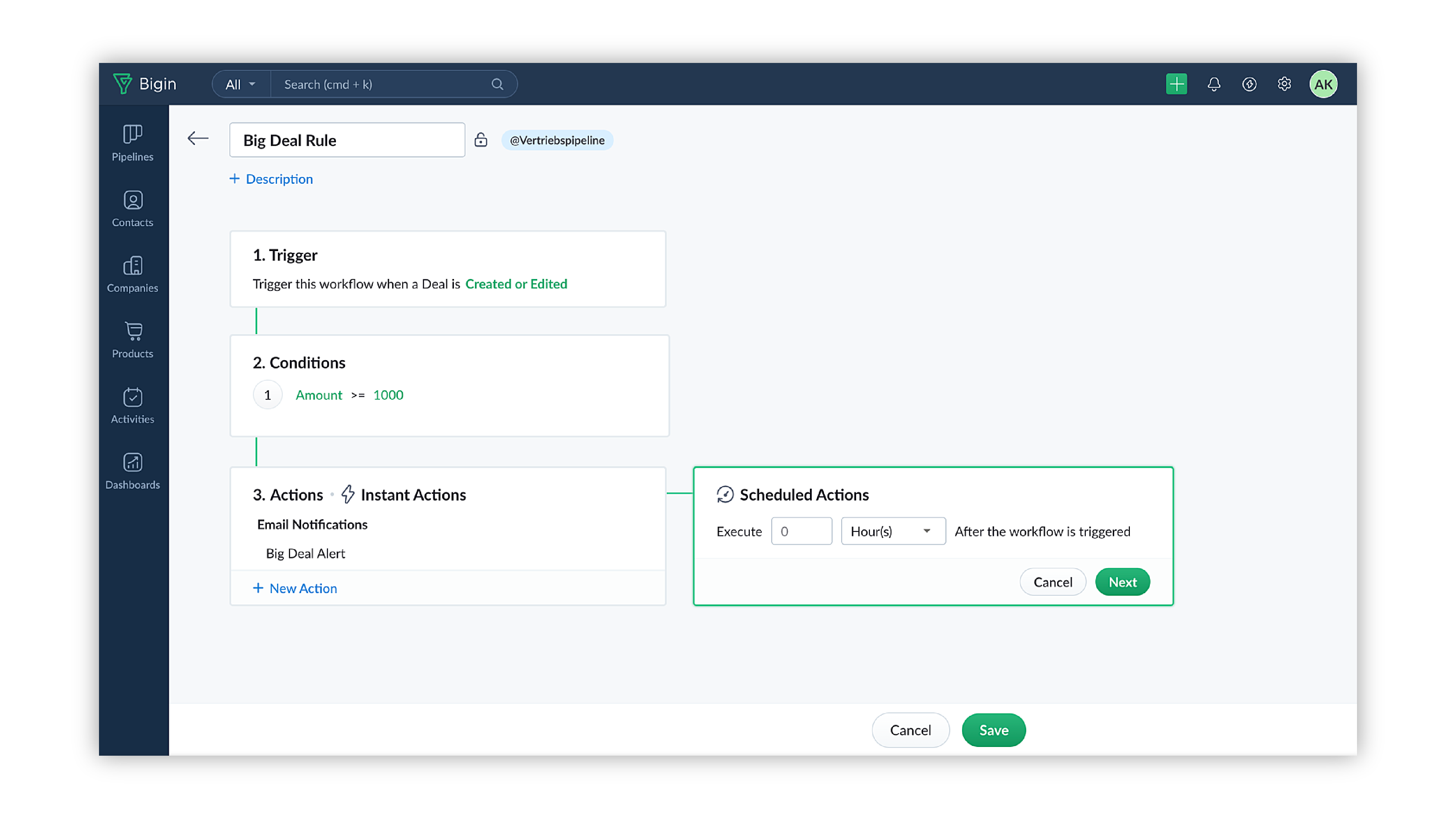 Zoho WorkDrive and Bigin integration | WorkDrive